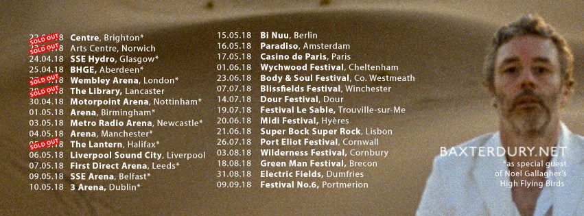 Baxter Dury Tour News and Jarvis Cocker Remix Release